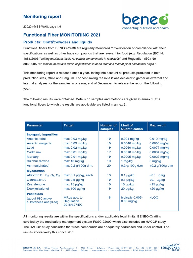 22020n MSS WAS BO Monitoring BE CH 2021 General | PDF | Foodborne ...