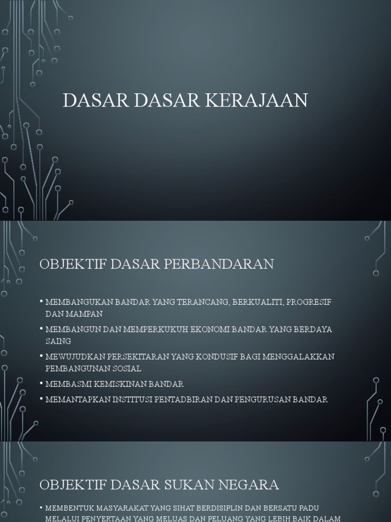 Dasar Dasar Kerajaan | PDF