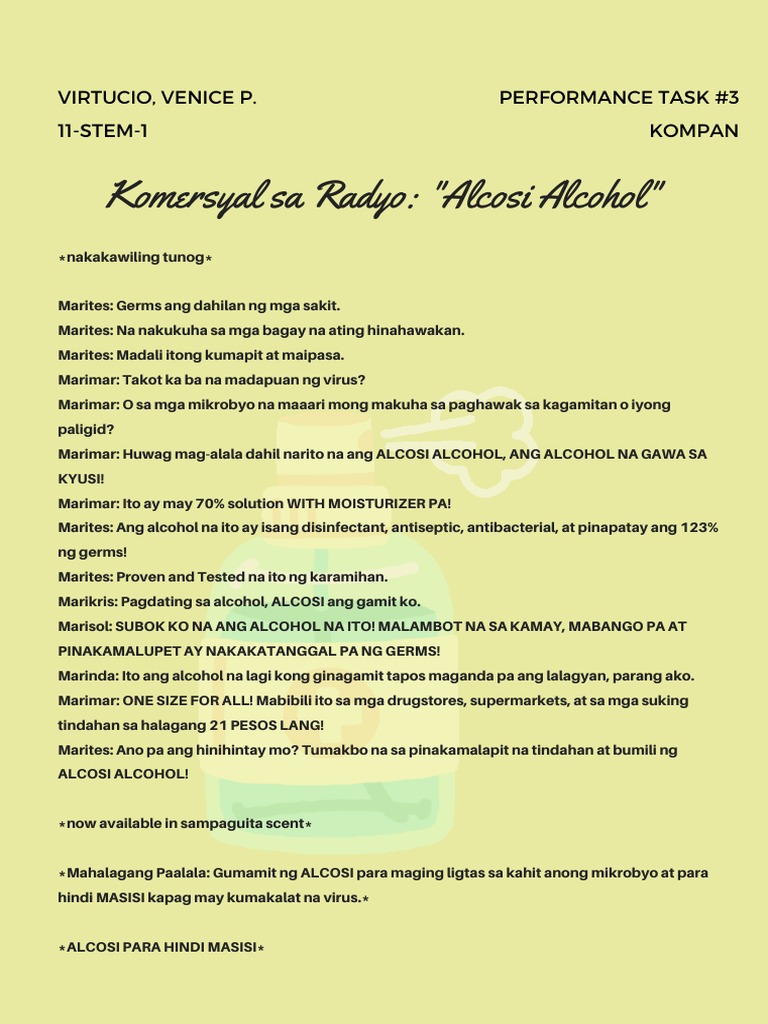 Iskrip Komersyal | PDF