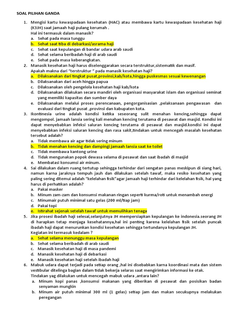 Soal Ppih Dan Jawabn | PDF