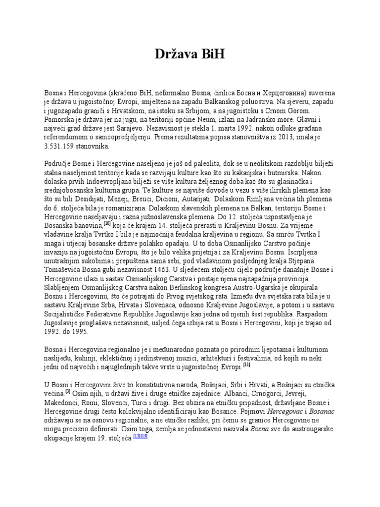Drzava BiH | PDF