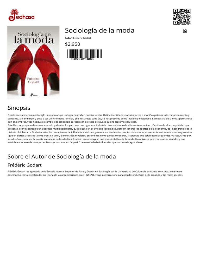 Sociologia de La Moda Edhasa | PDF