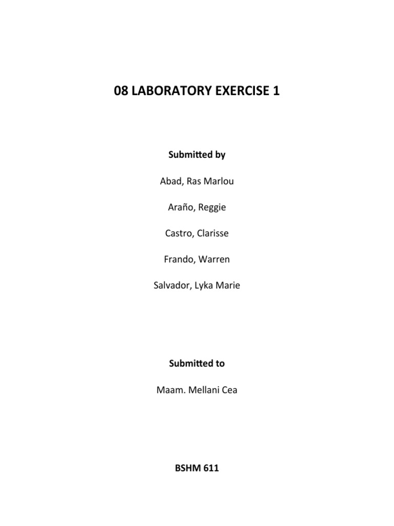 08 Laboratory Exercise 1 | PDF | Waste | Waste Management