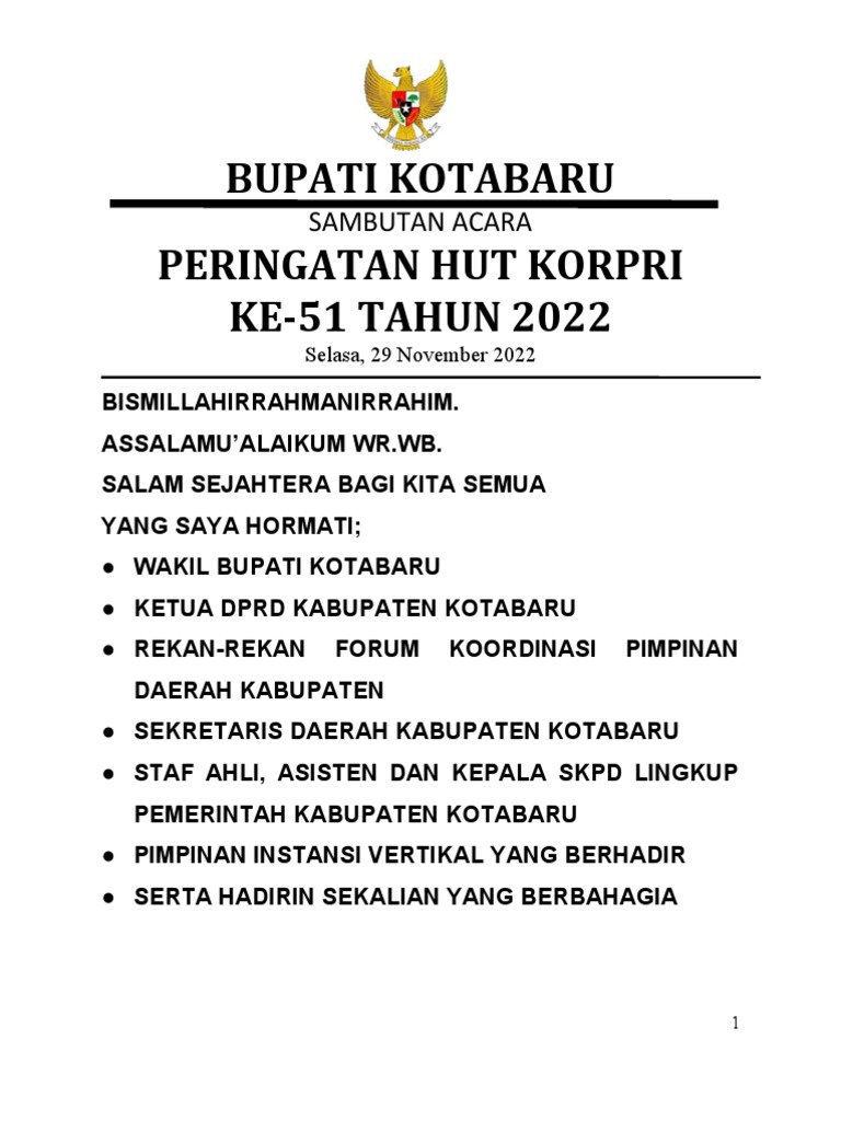 Hut Korpri 2022 | PDF
