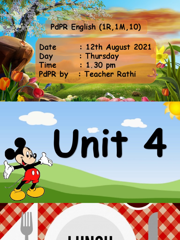 Unit 4 - Lunchtime | PDF | Cooking, Food & Wine | Wellness