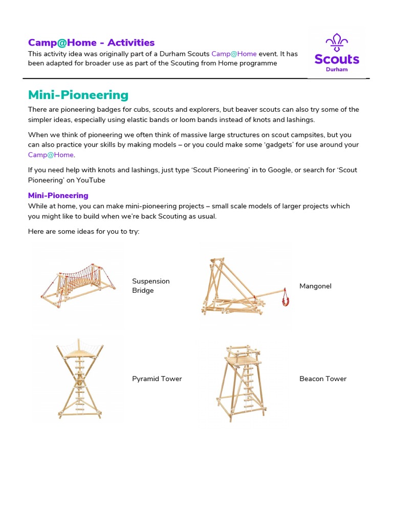 MiniPioneering 1 | PDF | Scouting | Knot