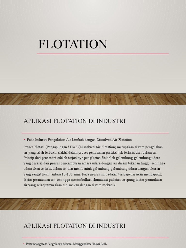 Flotation | PDF | Sains & Matematika | Teknologi & Rekayasa