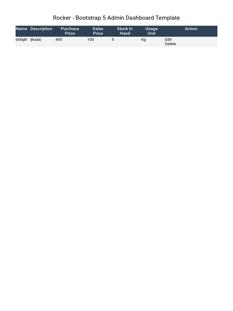 Rocker - Bootstrap 5 Admin Dashboard Template | PDF