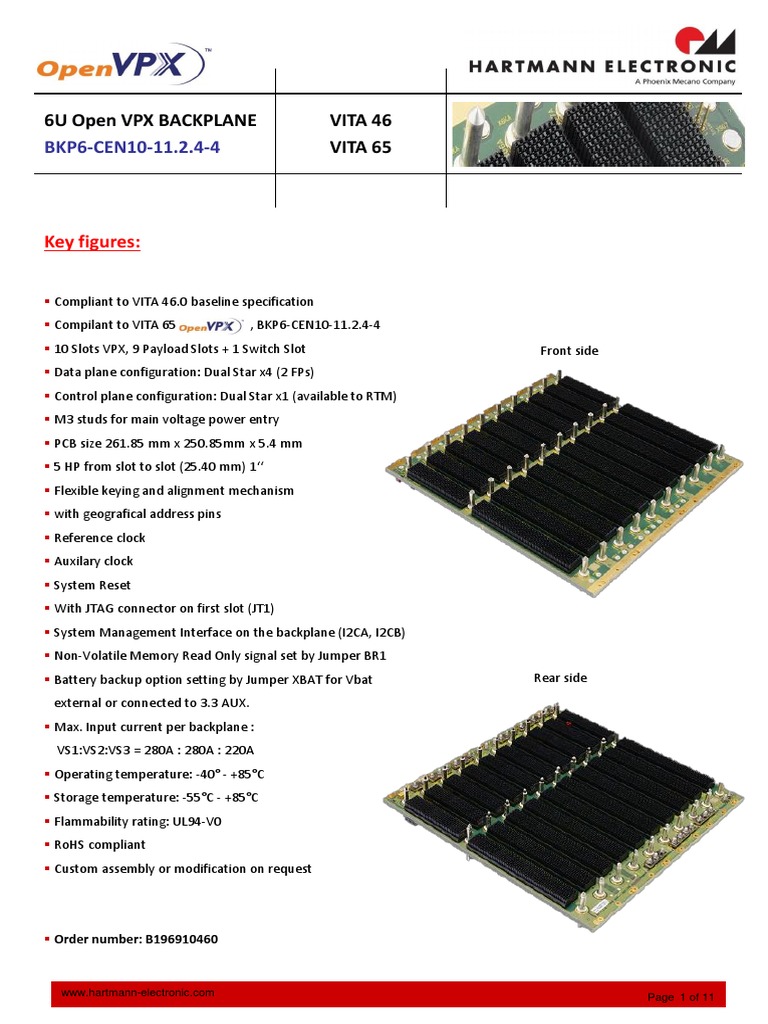 6U Open VPX Backplane Overview | PDF | Electricity | Physical Layer ...