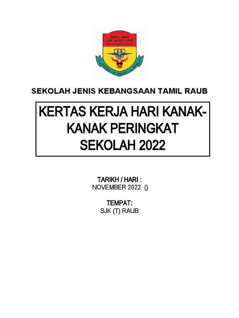 Kertas Kerja Hari Kanak Kanak Pdf