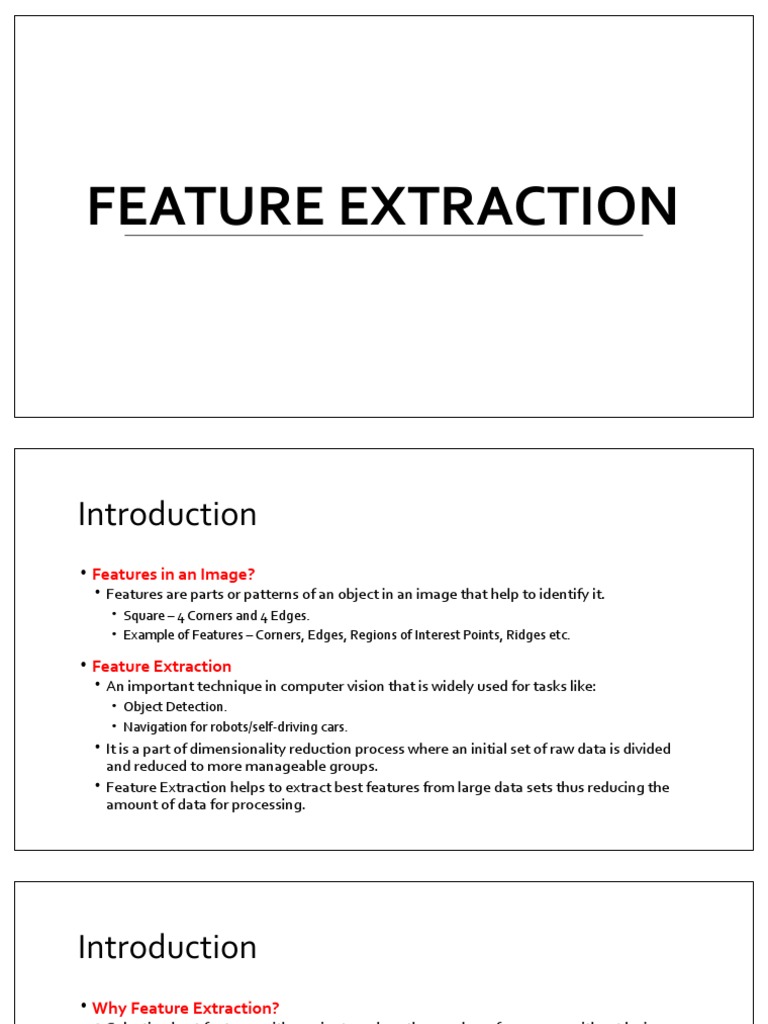 Feature Extraction | PDF | Image Segmentation | Computer Engineering