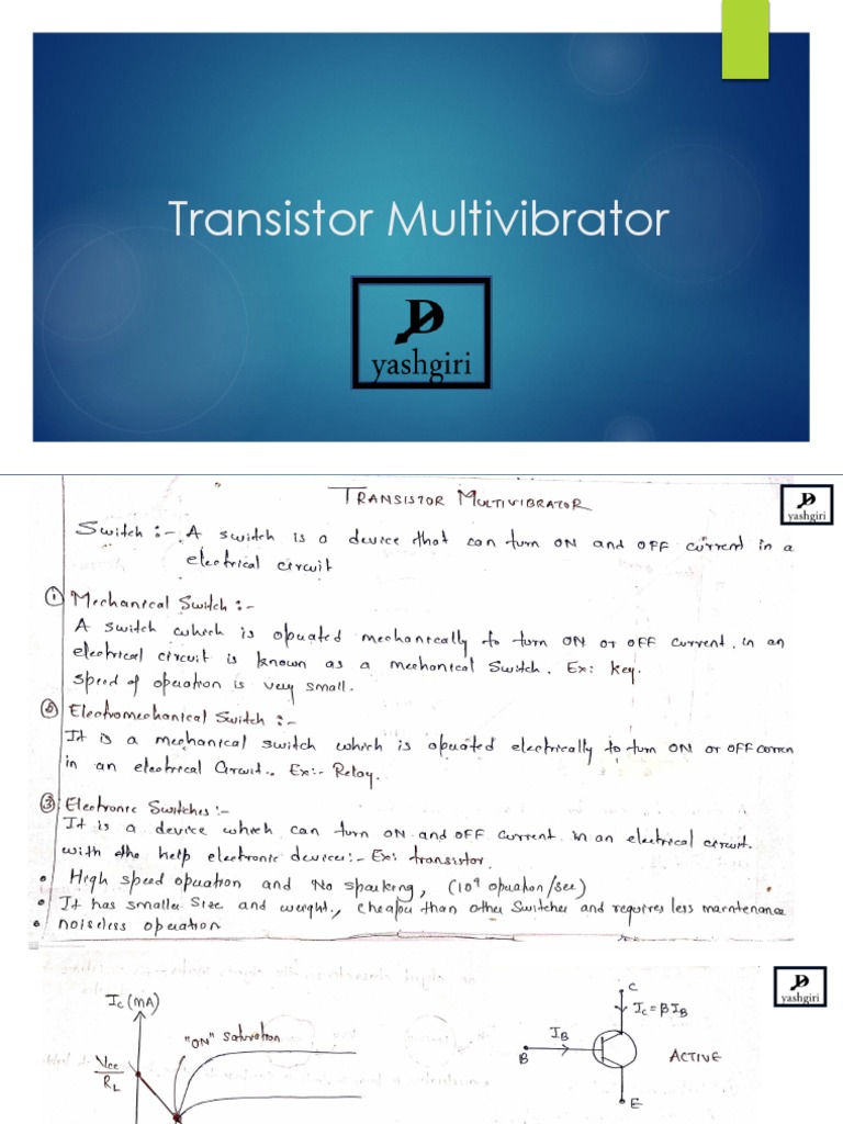Transistor Multivibrator | PDF