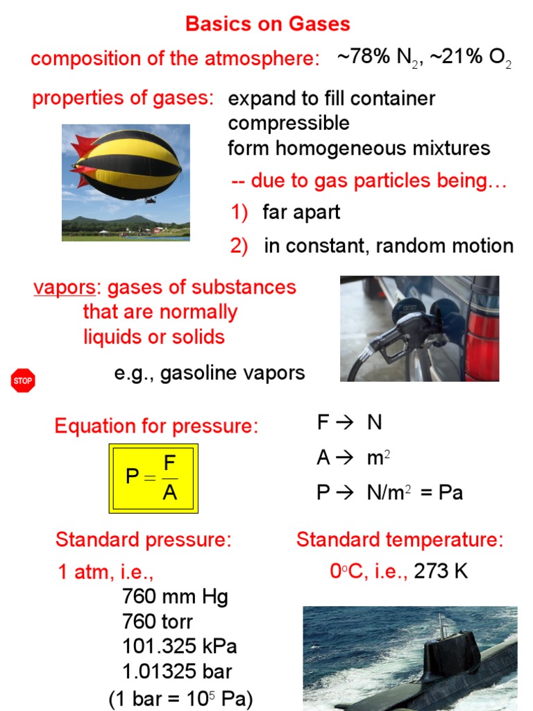 Gases | PDF | Gases | Pressure Measurement