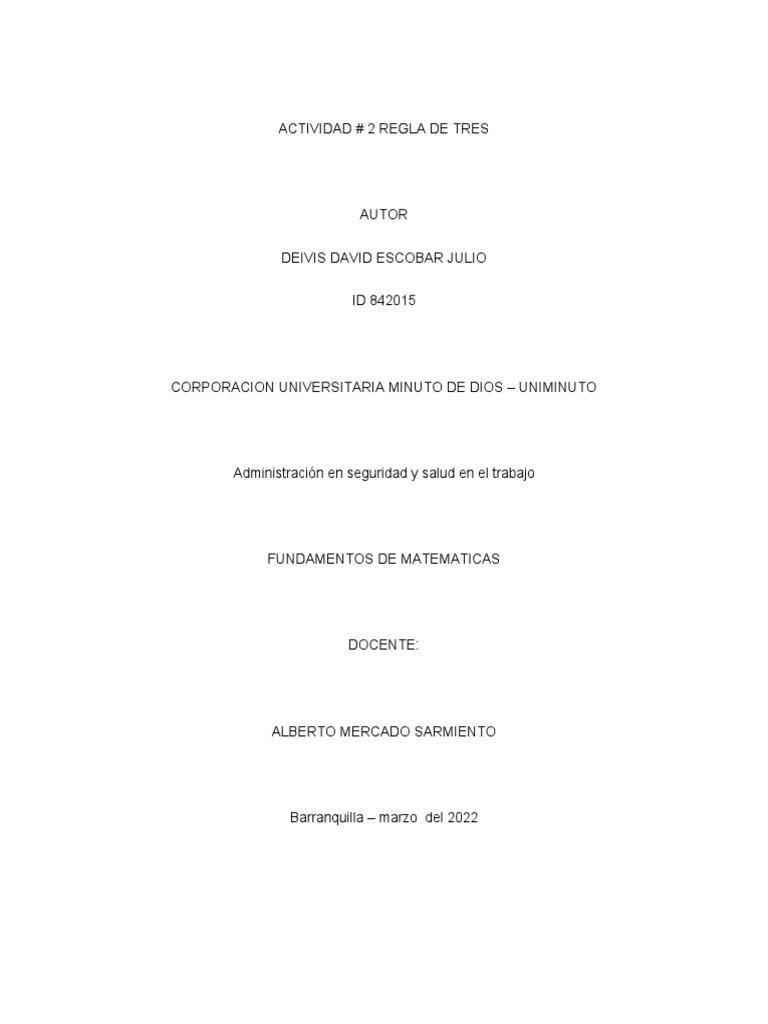ACTIVIDAD 2 Matematicas | PDF