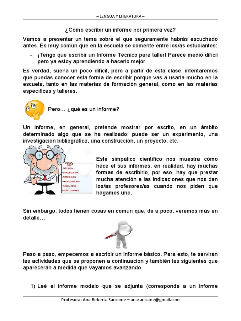 Cómo Escribir un Informe Básico | PDF