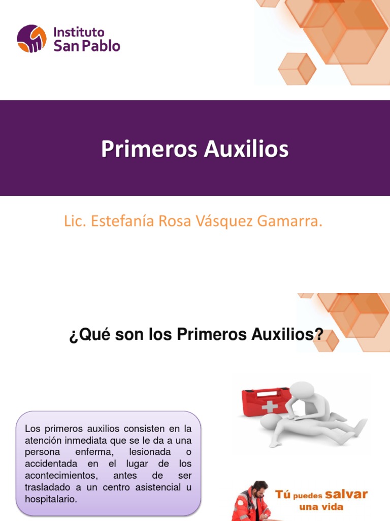 Clase 1 - Primeros Auxilios | PDF | Primeros auxilios | Cuidado de la salud