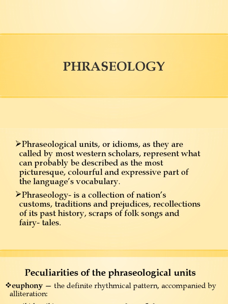 Phraseology | PDF | Linguistics | Grammar