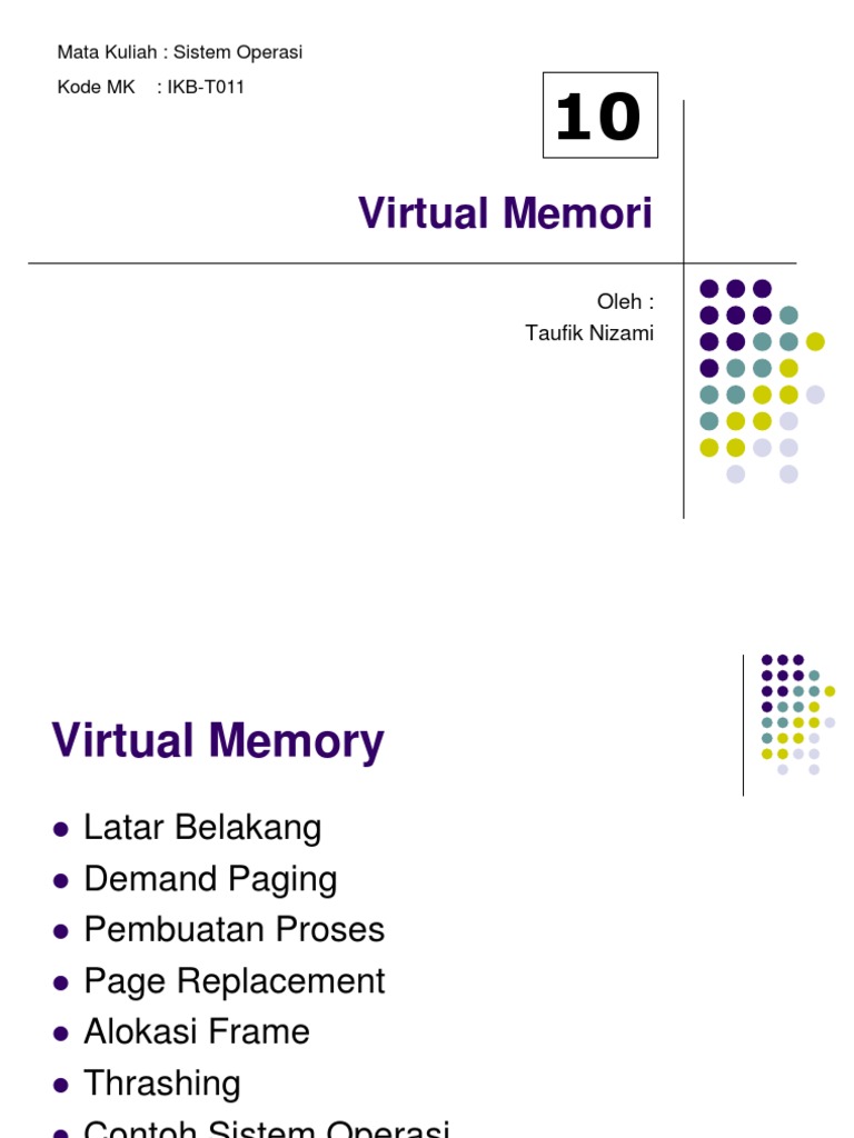 11 Virtual Memory Sistem Operasi | PDF