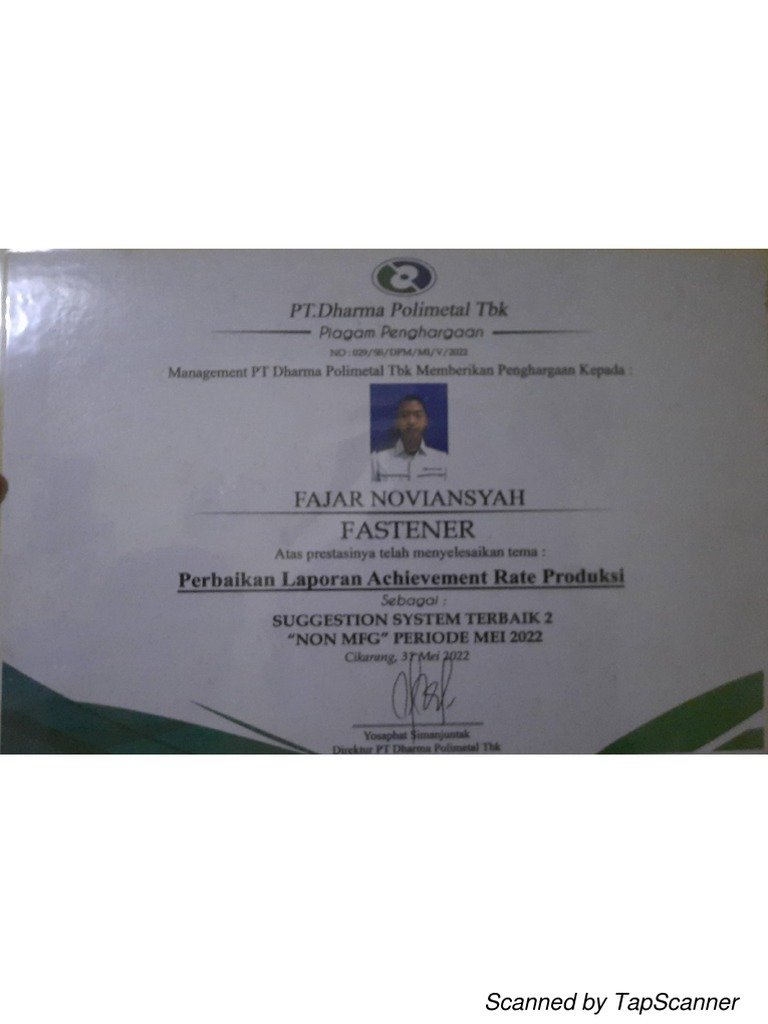 SS Terbaik Fajar Noviansyah | PDF