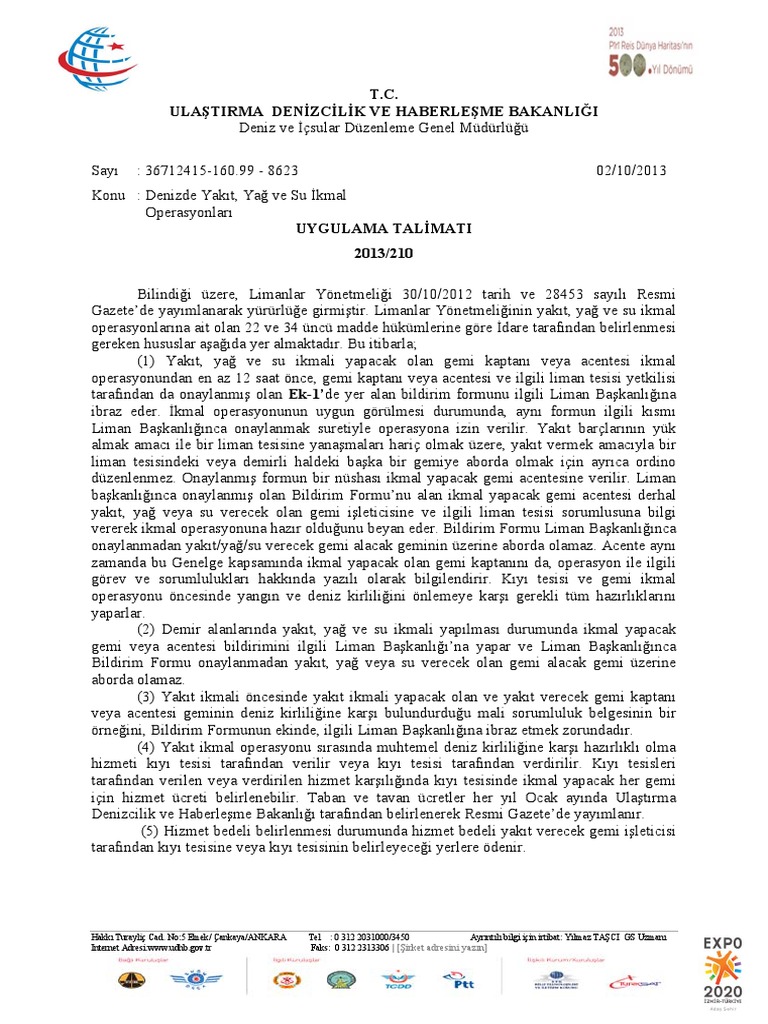 Bunkering Talimati | PDF