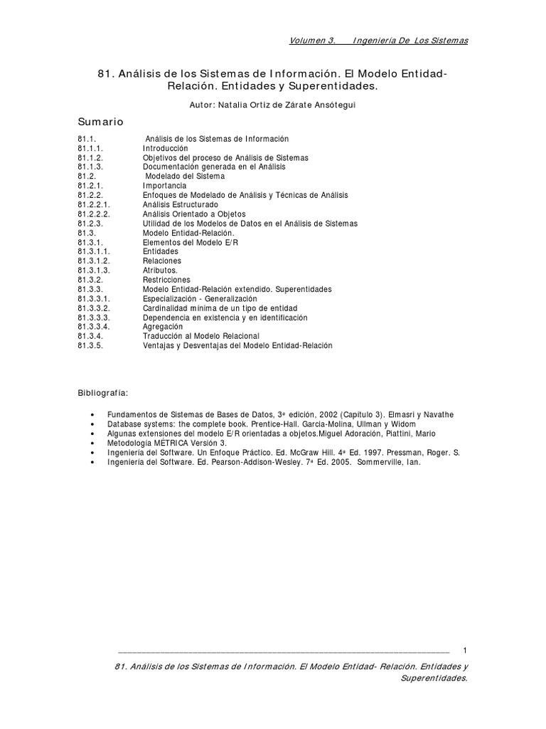Modelo Entidad-Relación en Sistemas de Información | PDF | Software ...