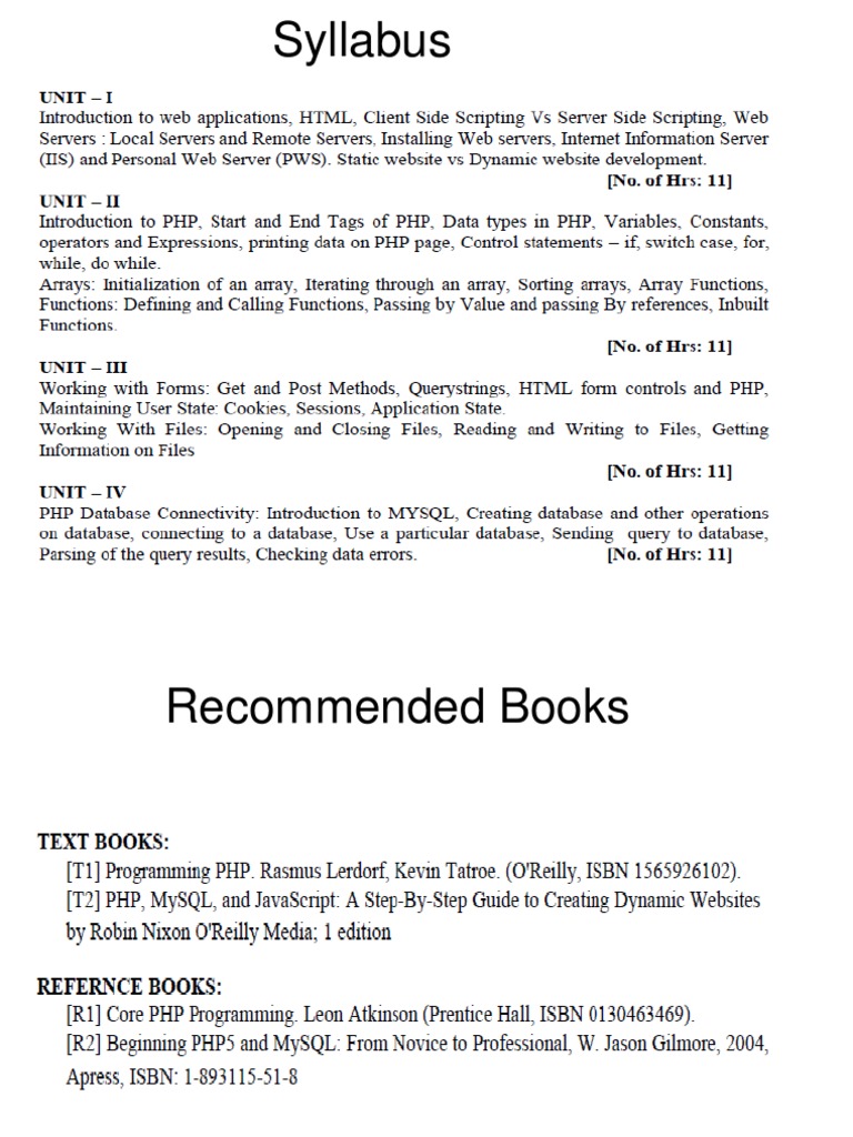 WBP 5 Sem Unit 01 & 02 | PDF | Dynamic Web Page | World Wide Web
