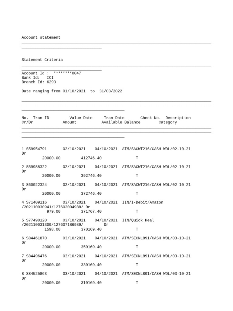629301100047 | PDF | Cheque | Automated Teller Machine