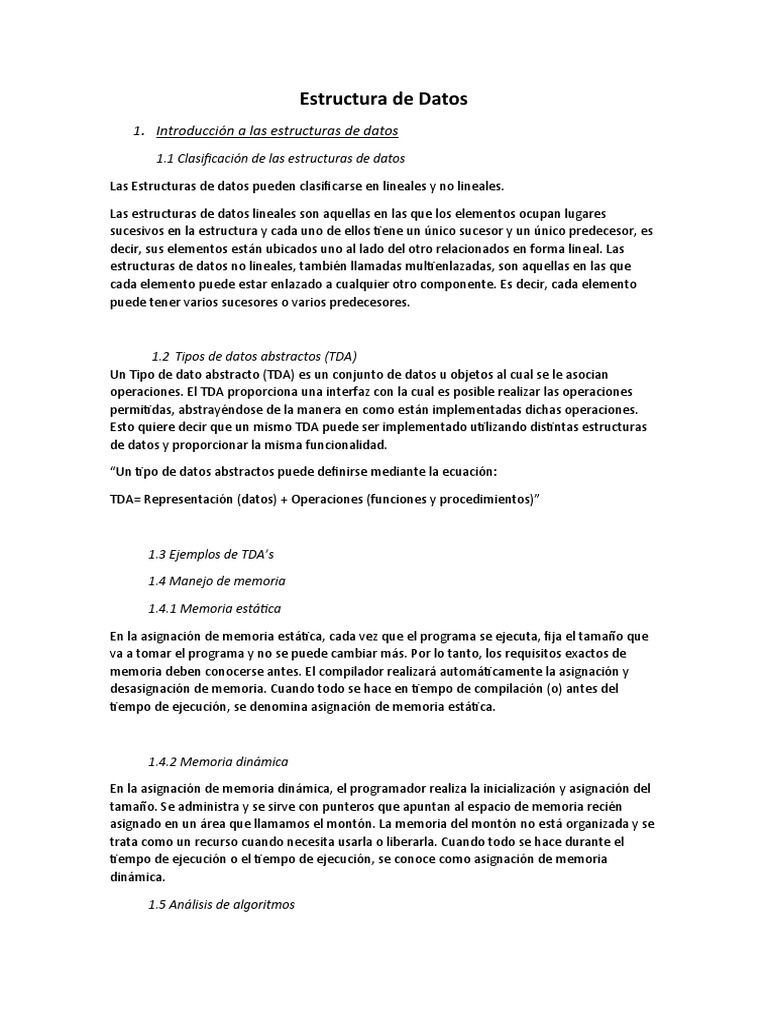 Estructura de Datos - Investigación | PDF | Cola (tipo de datos ...