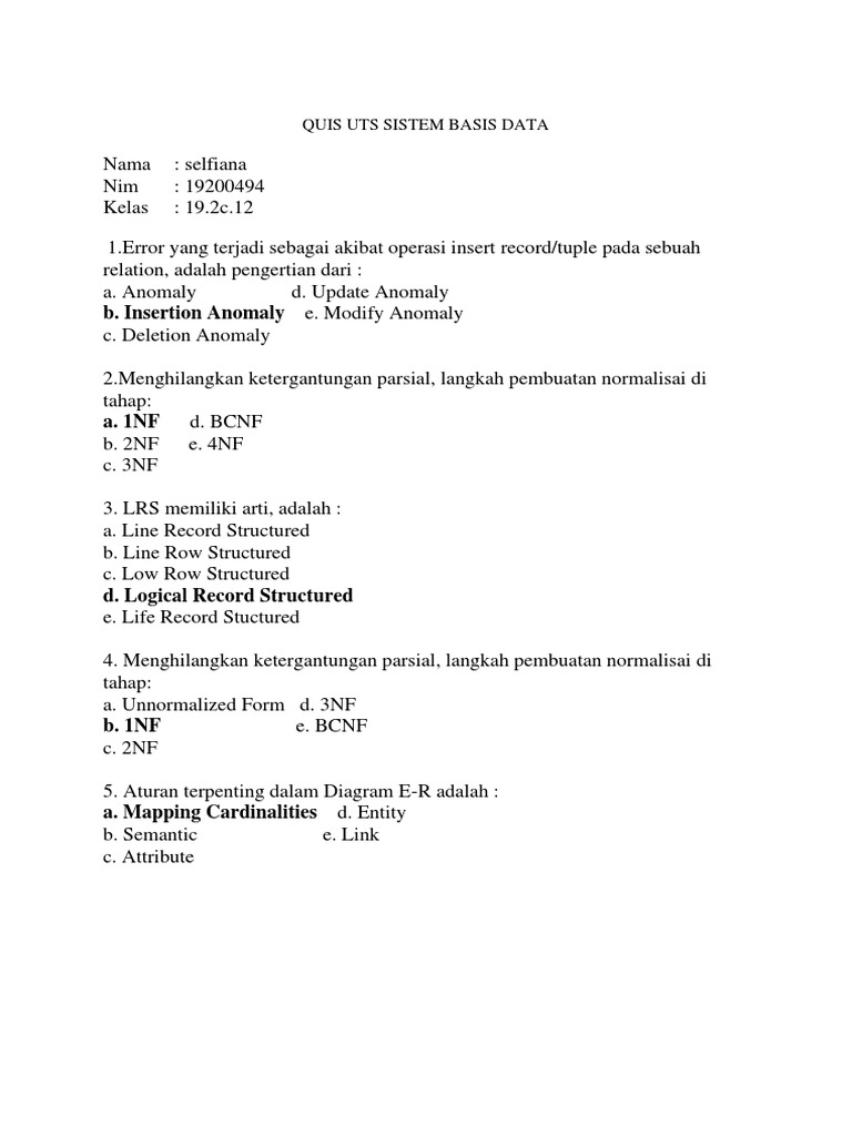 SISTEM BASIS DATA | PDF