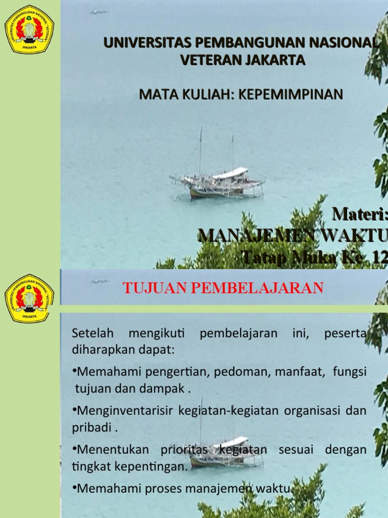 12 PPT Materi Manajemen Waktu Revisi | PDF