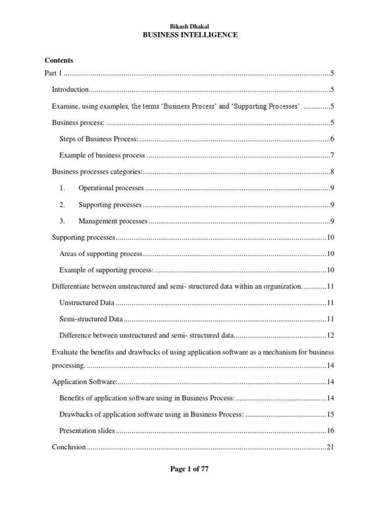BI Assignment PDF | PDF | Business Intelligence | Decision Support System