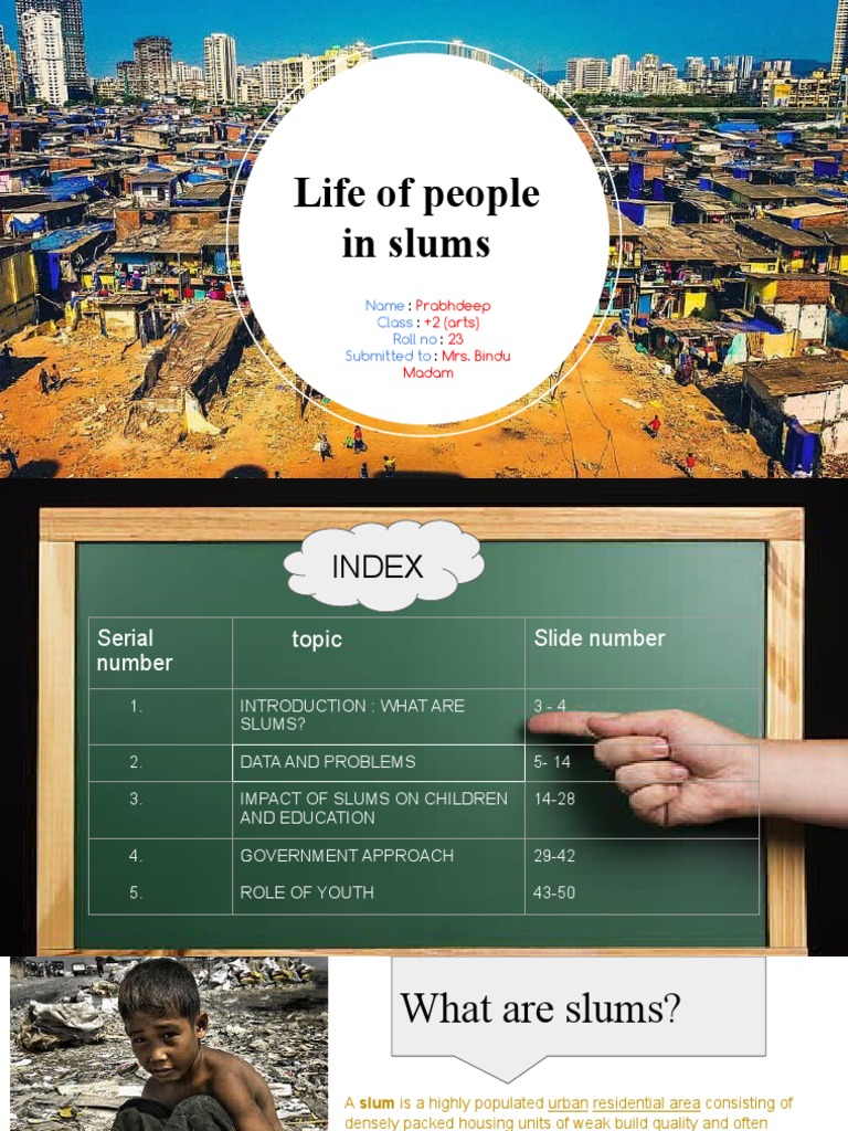 Life of People in Slums | PDF | Slum
