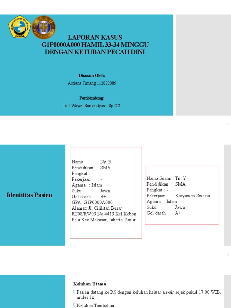 Ketuban Pecah Dini (KPD) | PDF