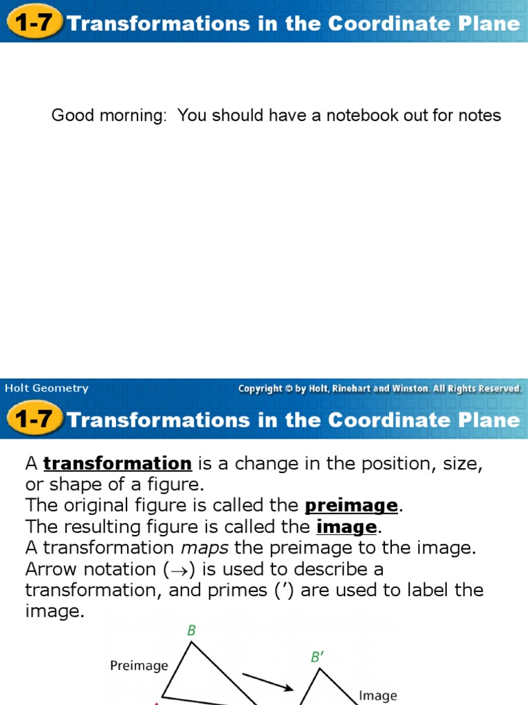 Transformation Notes | PDF | Cartesian Coordinate System | Coordinate ...