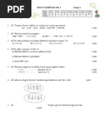 Test Matematika 7 Periudha 1 | PDF