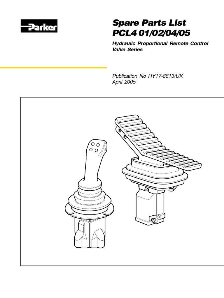 Parker (PCL401, PCL402, PCL404, PCL405) Hydraulic Proportional Remote ...
