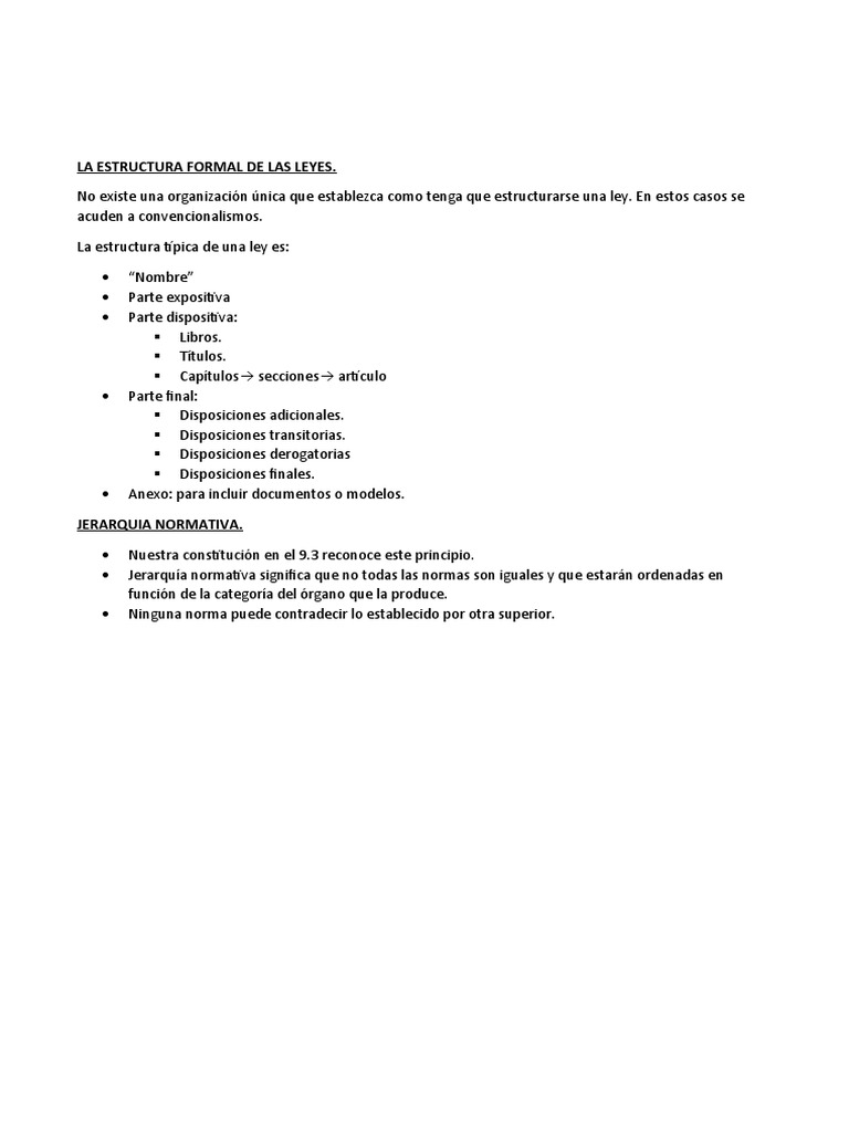 Resumen La Estructura Formal de Las Leyes | PDF