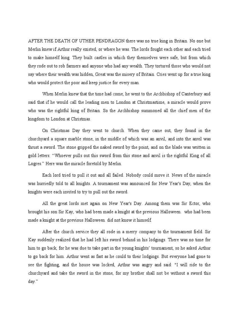 The Sword in The Stone | PDF