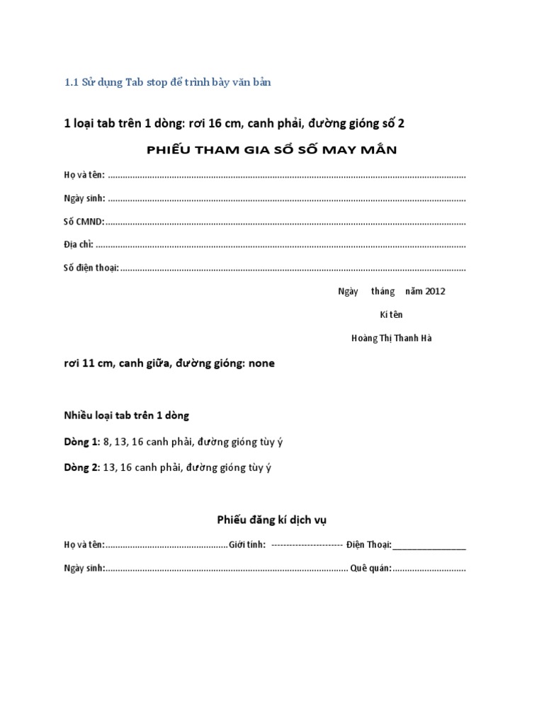 BT Thuc Hanh Word 2 - Elearning | PDF