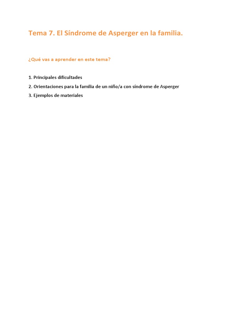 Tema 7. El Síndrome de Asperger en La Familia. | Descargar gratis PDF ... Tema 7. El Síndrome de Asperger en La Familia. | Descargar gratis PDF ...