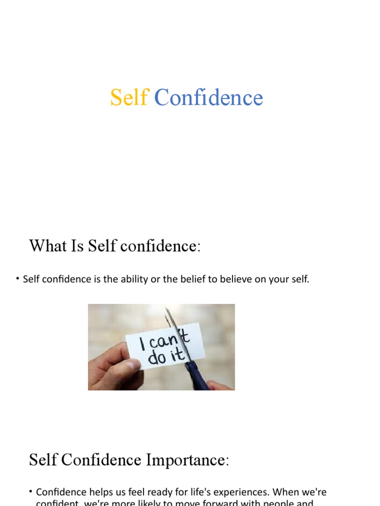 Self Confidence | PDF