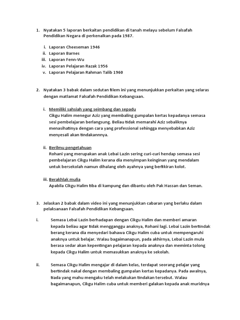 Cikgu Limau Kasturi (Falsafah) | PDF