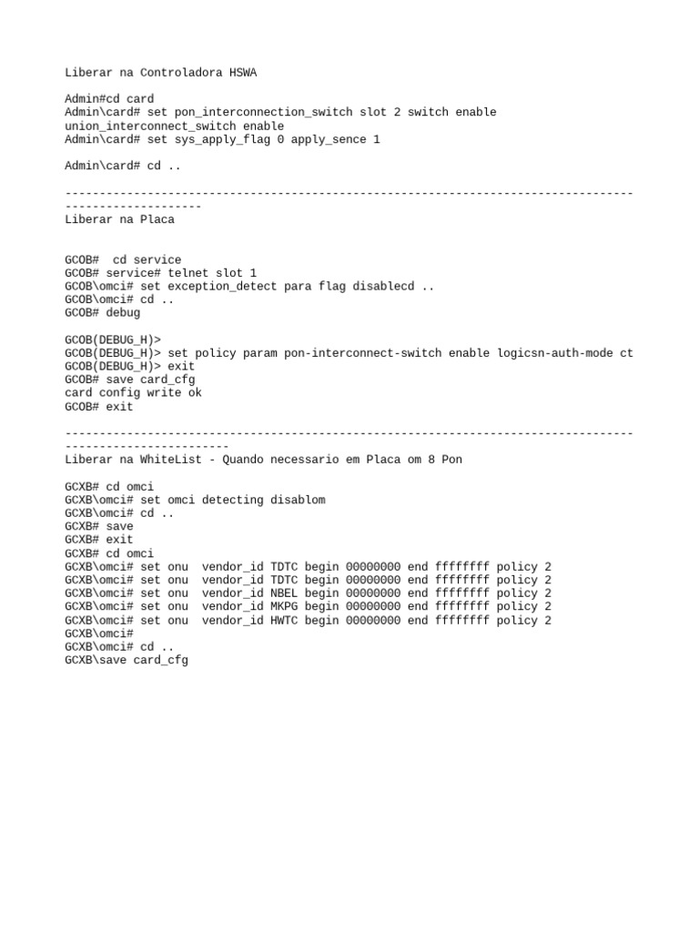 Configure PON Interconnection Settings | PDF