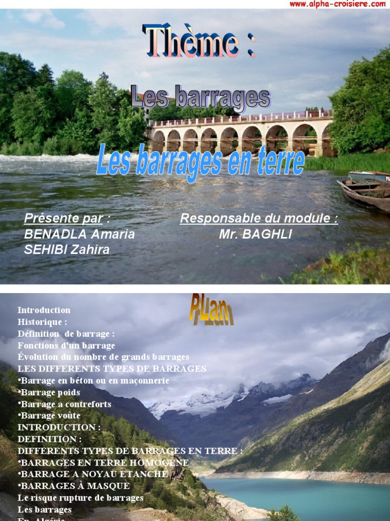 Types et définitions des barrages | PDF | Barrage | Béton