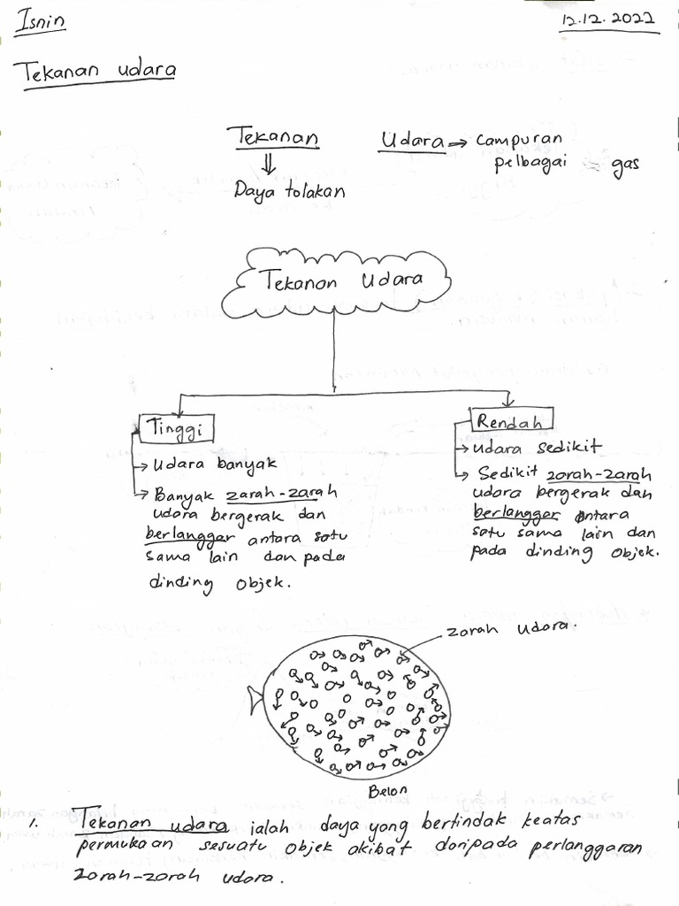 Tekanan Udara-Nota Sains T6 | PDF