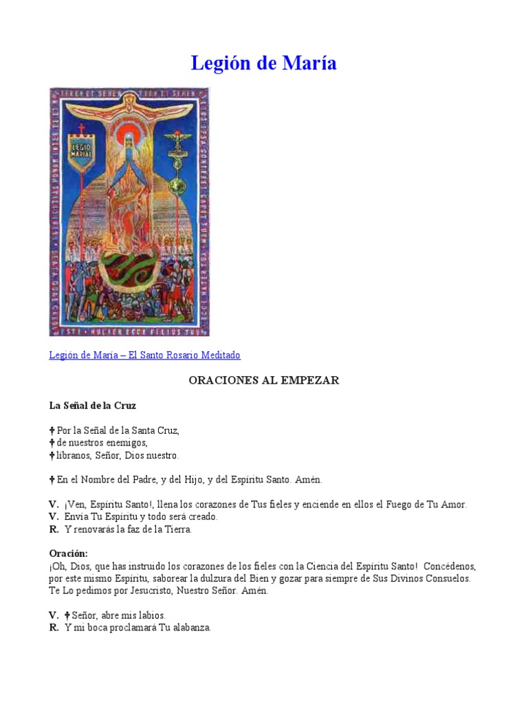 Legión de María | PDF | María, madre de Jesús | Rosario