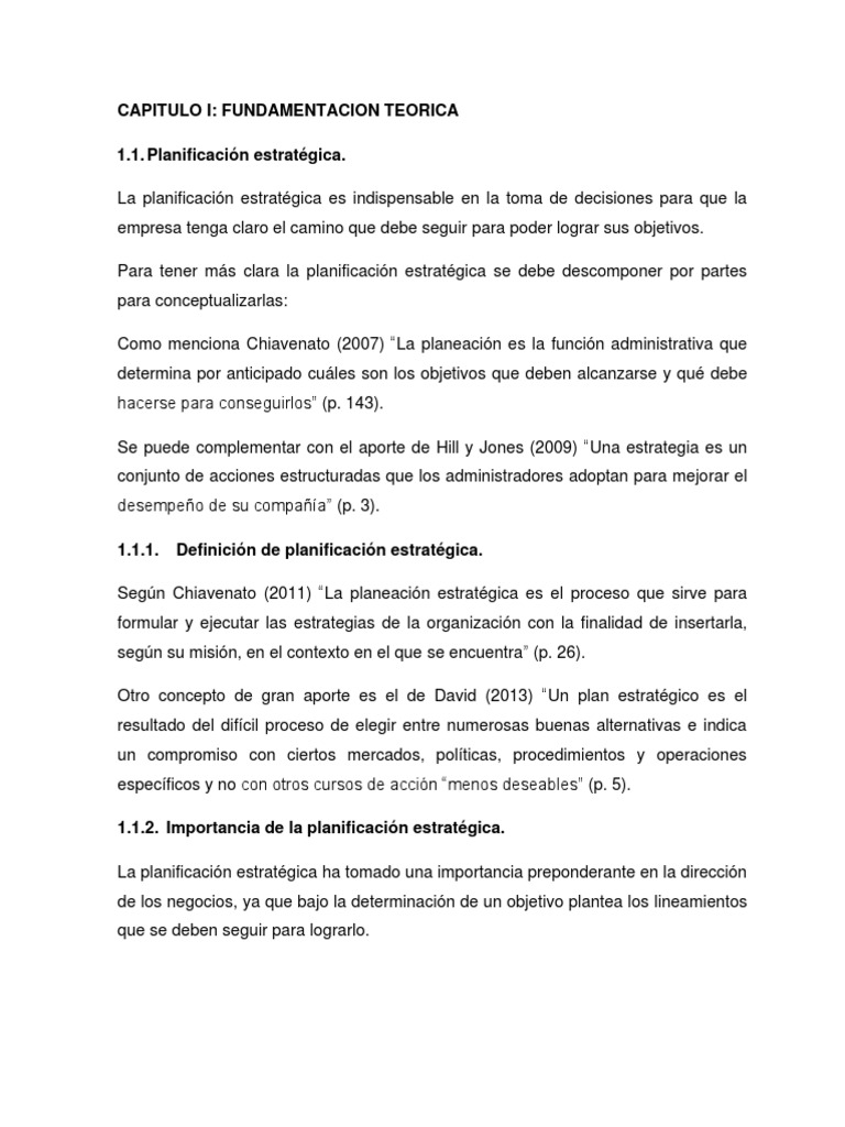 Marco Teorico TFG | PDF | Planificación | Planificación estratégica
