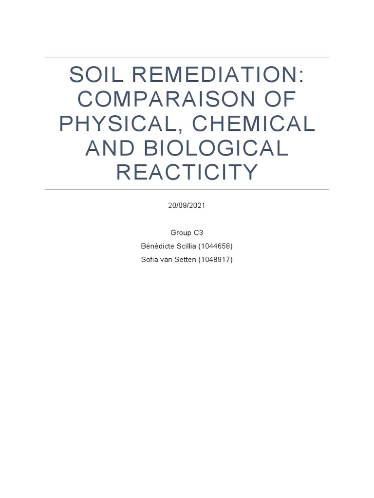 Report IET Soil Practical C3 | PDF | Environmental Remediation | Soil
