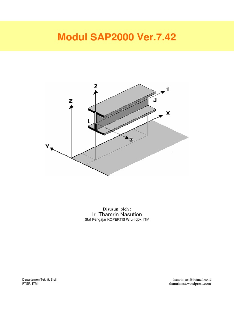 Modul I Pengenalan SAP2000 | PDF