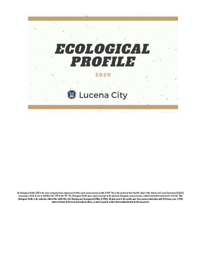 2020 Ecological Profile | PDF